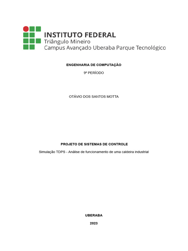 PSC 12 Simulação TDPS - Otávio Motta | PDF | Comentários | Engenharia