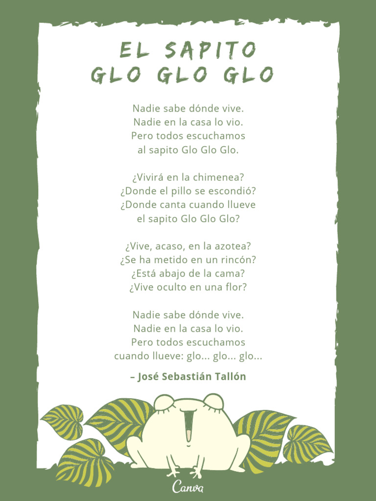 El Sapito Glo Glo Glo 80 Ejercicios de Comprensión de Lectura | PDF