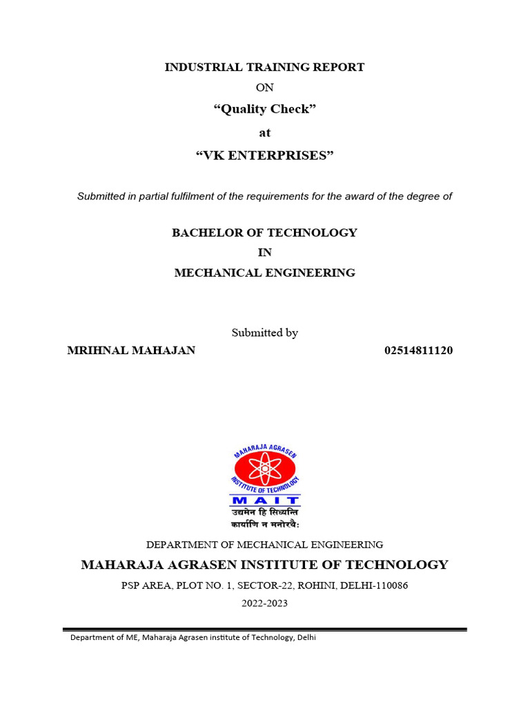 Quality Check Report | PDF