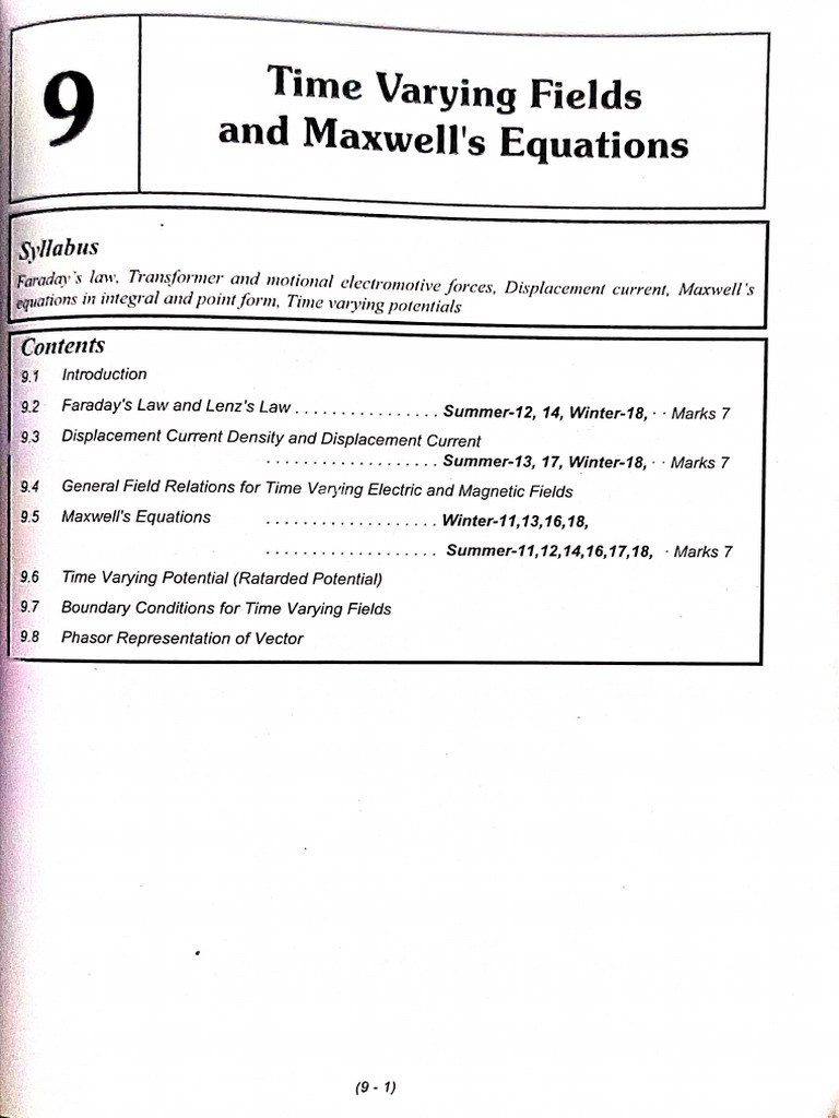 Unit 4 Time Varying Fields | PDF Unit 4 Time Varying Fields | PDF