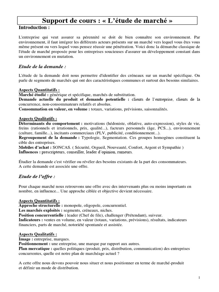 etudes de marche | PDF