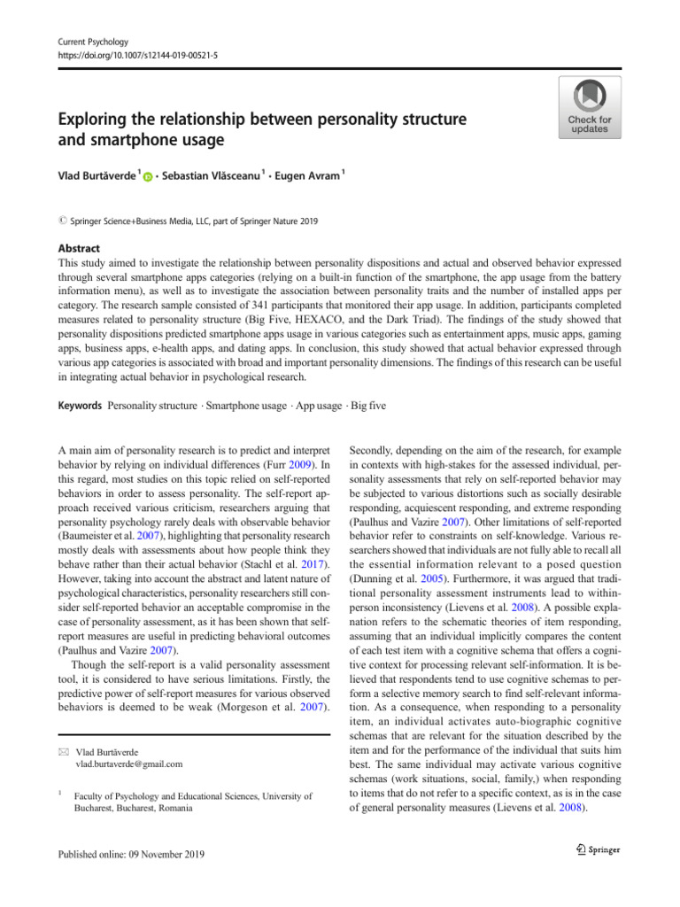 Exploring The Relationship Between Personality Structure | PDF | Dark ...