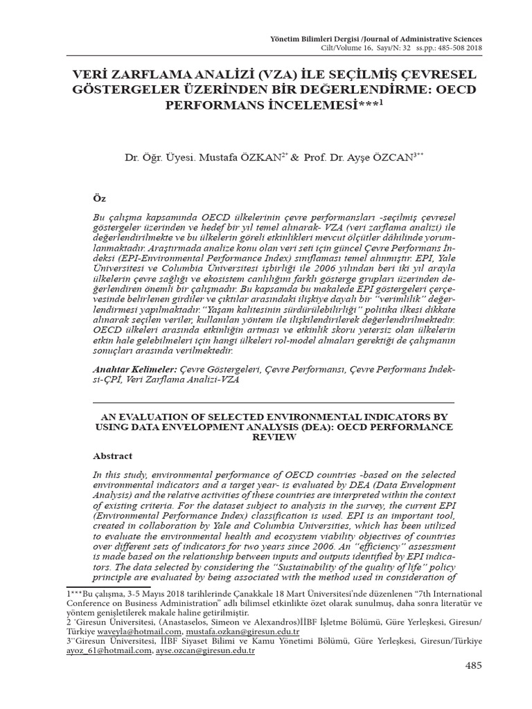 VZA Ile Performans Analizi | PDF