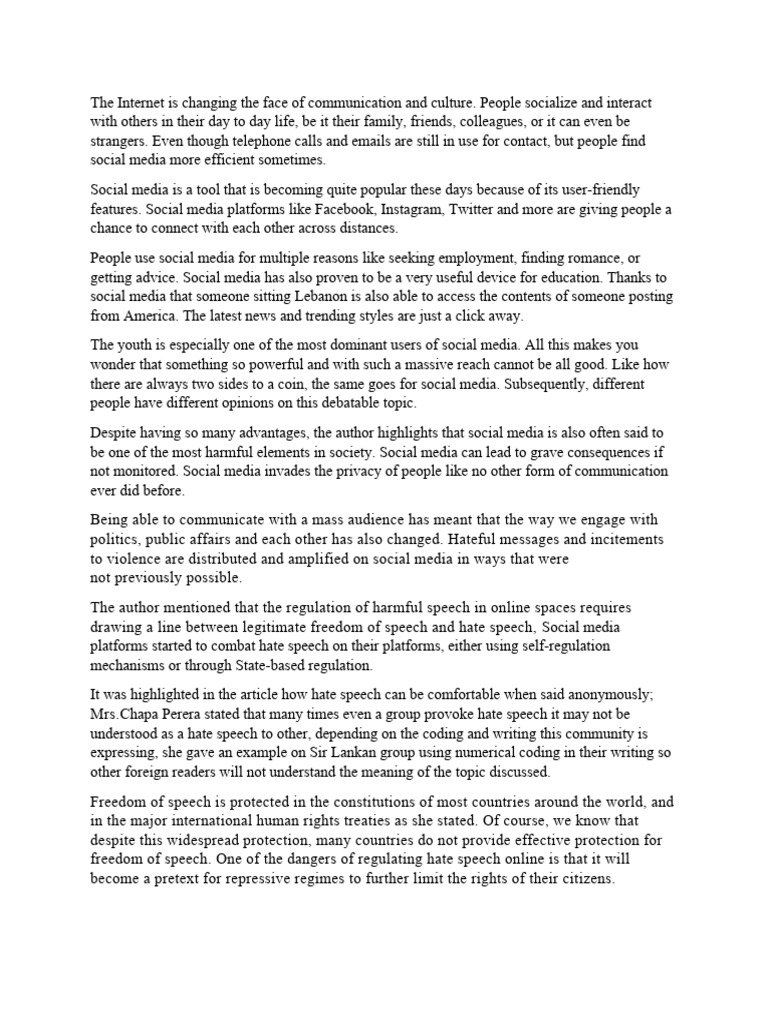 The Internet Is Changing The Face of Communication and Culture | PDF ...