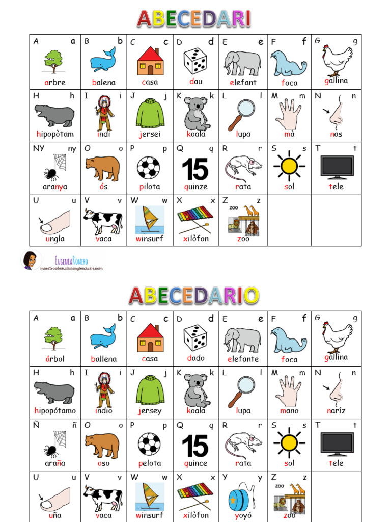 Abecedario_pictogramas_en_castellano_y_catalan_letra_imprenta | PDF