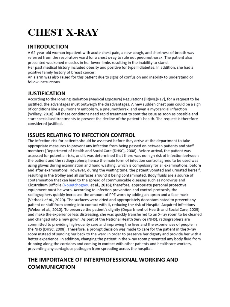 Chest X-Ray Case Study Assignement | PDF