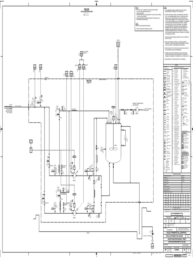Ta-249813-023 - C - P&id - Caustic Injection Pacakge | PDF | Pump | Valve