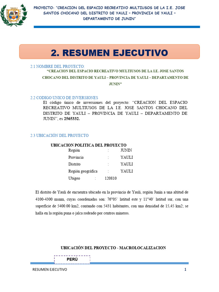 Resumen Ejecutivo | PDF