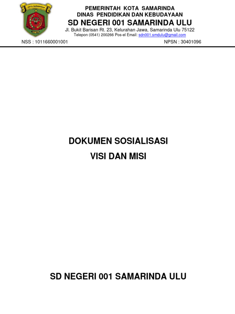 Sosialisasi Visi Misi | PDF