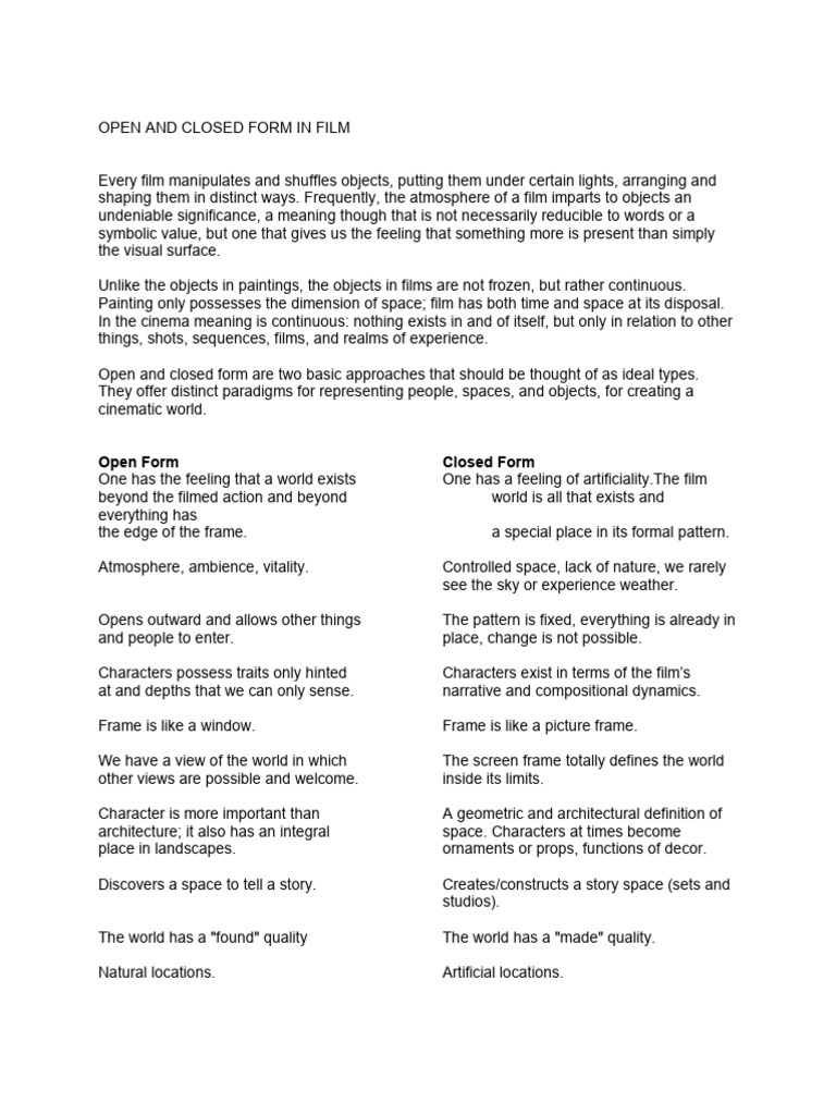 H. Open and Closed Form | Download Free PDF | Paintings | Space
