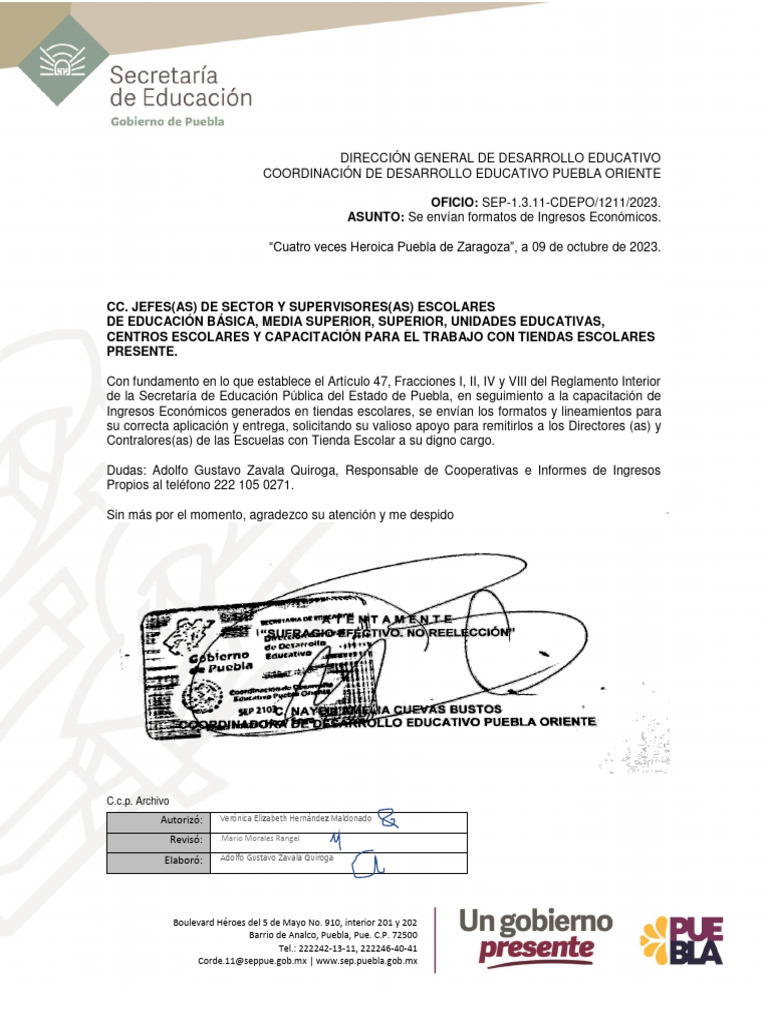 1211.2023-Formatos de Ingresos Propios | PDF