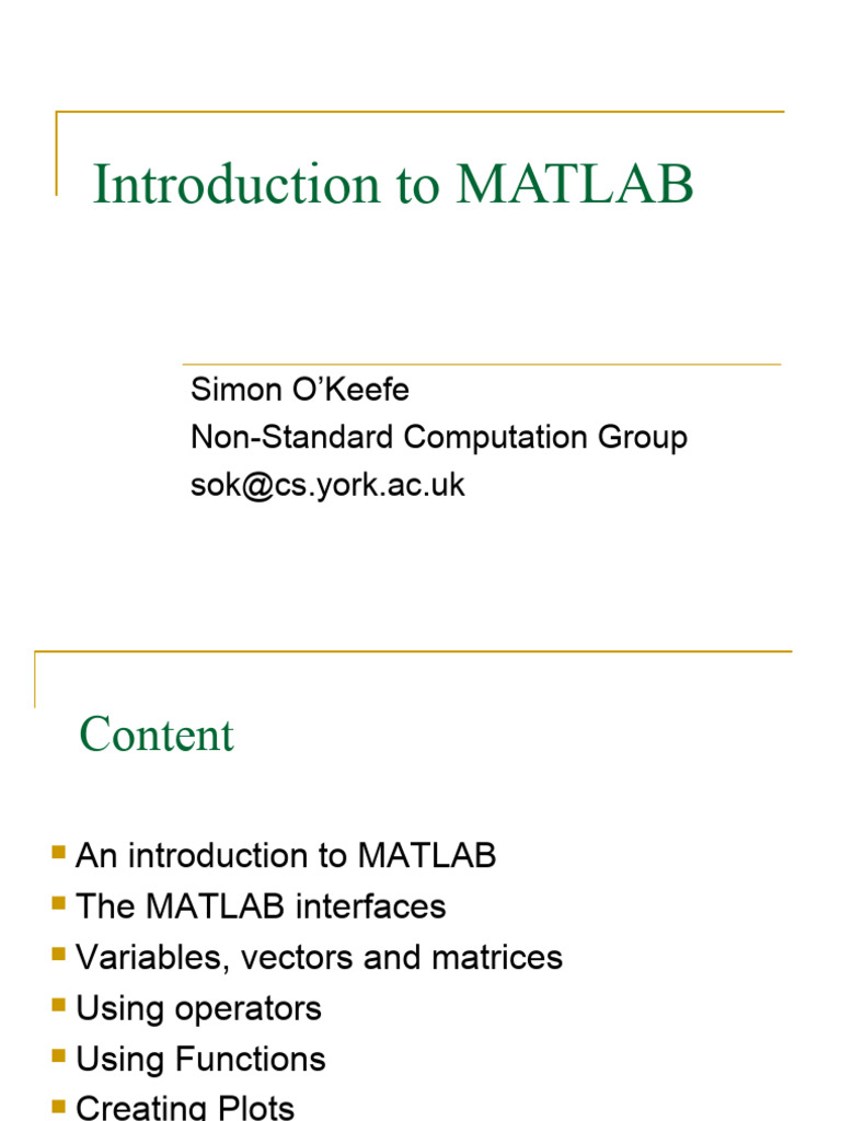 Matlab Intro 1 Pdf Matrix Mathematics Matlab 
