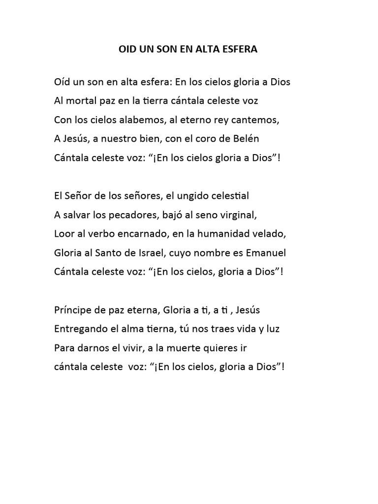 Oid Un Son en Alta Esfera | PDF