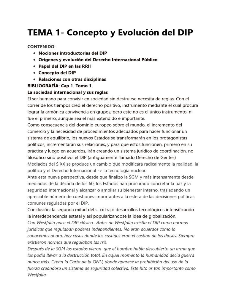 Primer Parcial Dip | PDF | Tratado | Ley internacional