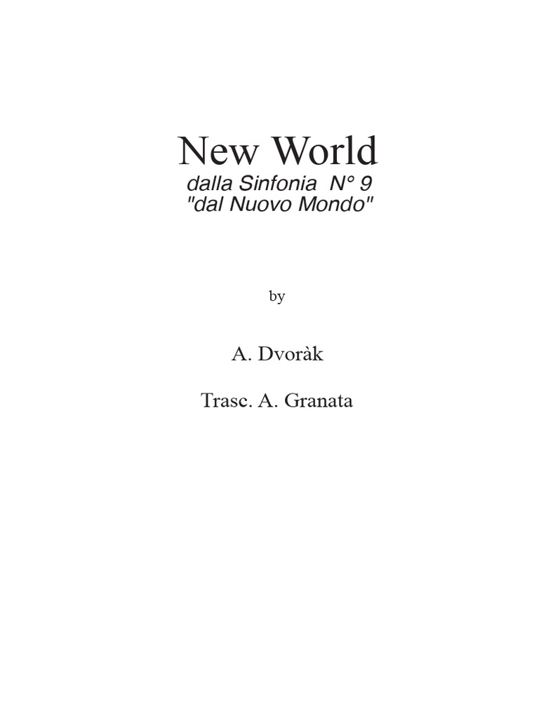 New World - Full Score | PDF