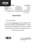 Medical Fitness Certificate Template | PDF | Physician | Health Care