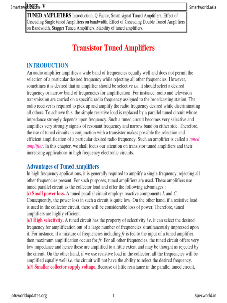 Electronic Circuit Analysis U5 Pdf