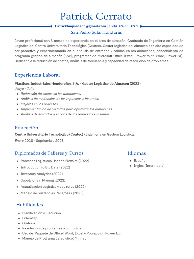 CV Patrick Cerrato | PDF