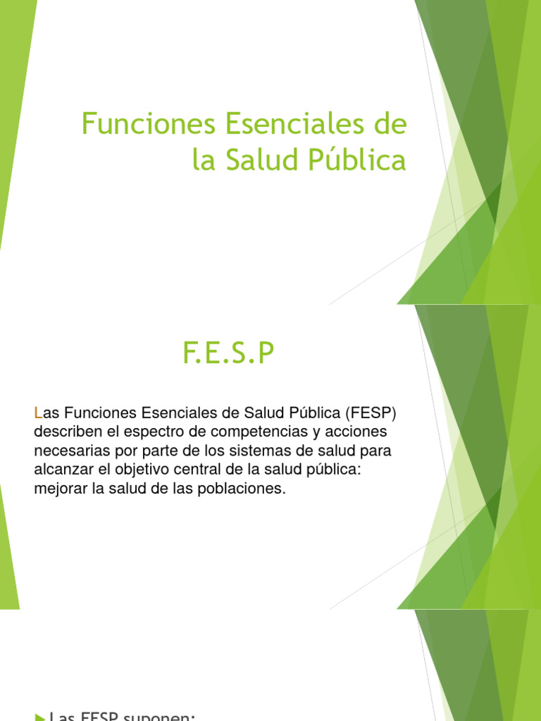 FESP | PDF | Salud pública | Organización Panamericana de la Salud