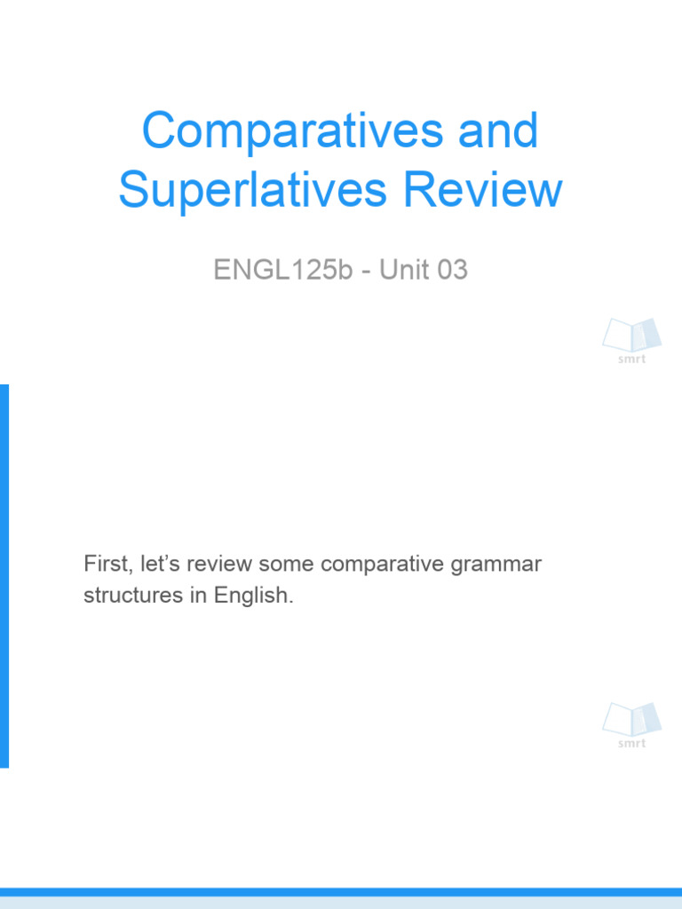 Comparative and Superlative Grammar Guide | PDF