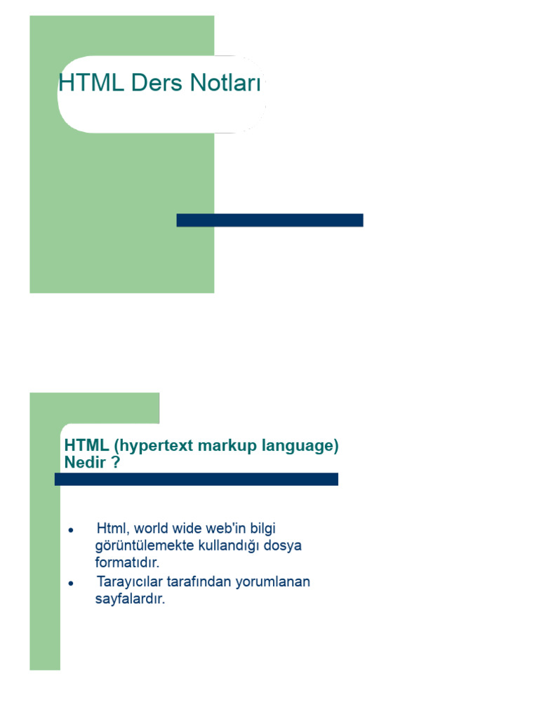 HTML Ders Notları | PDF