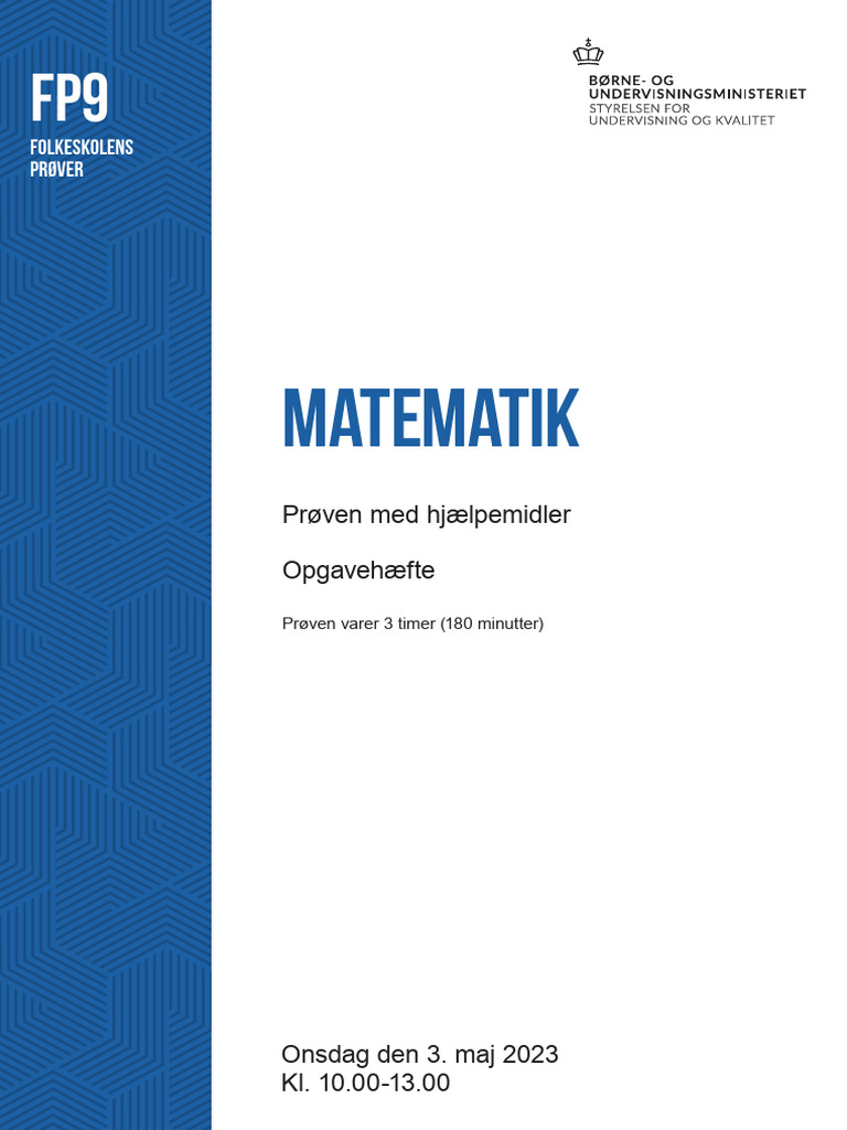 FP9 Matematik Med Hjlpemidler Maj 2023 | PDF