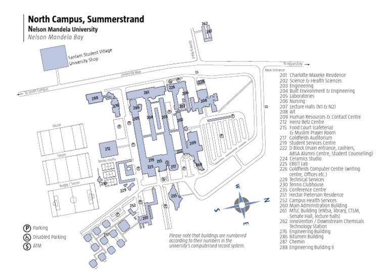 Nelson Mandela University North Campus Map | PDF