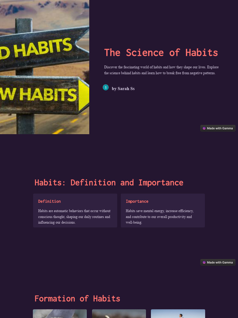 The Science of Habits | PDF | Habits | Reward System