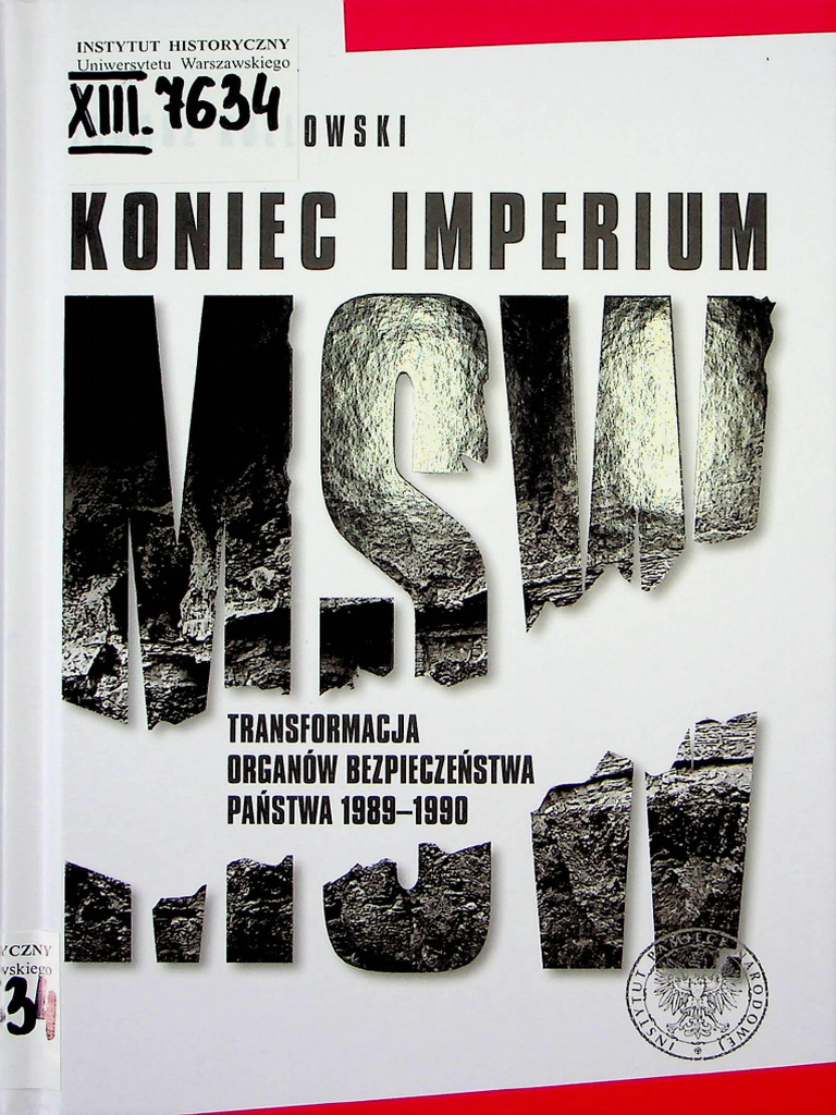 Koniec Imperium MSW Tomasz Kozłowski XIII 7634 | PDF