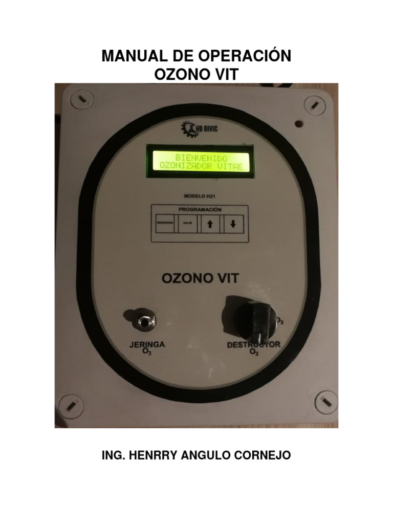 MANUAL ozono vit | PDF