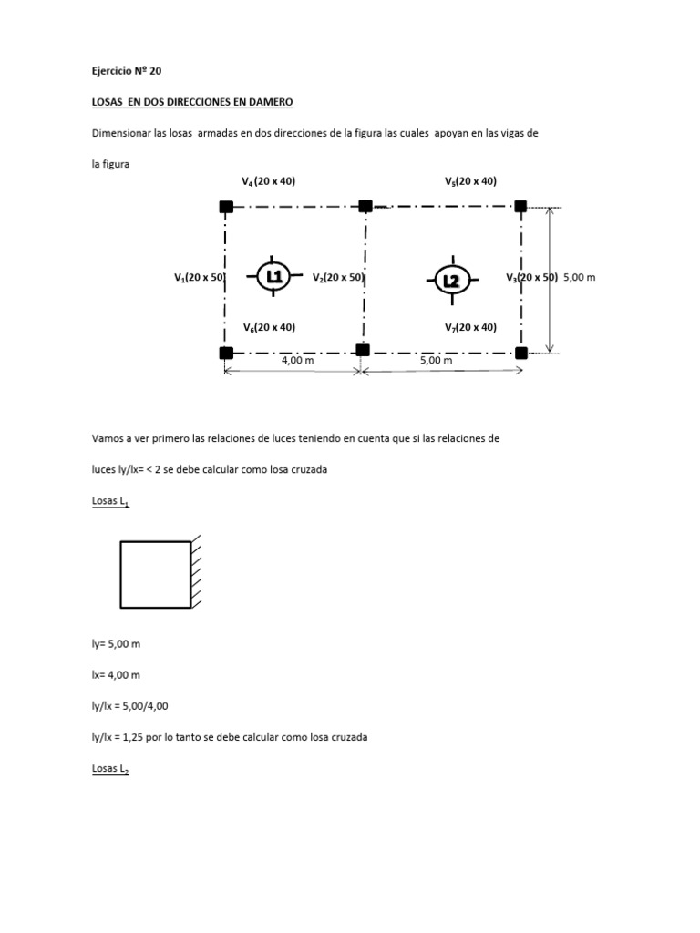 Dimensionamiento de Losas Cruzadas | PDF | Ingeniería de Edificación | Ciencias fisicas