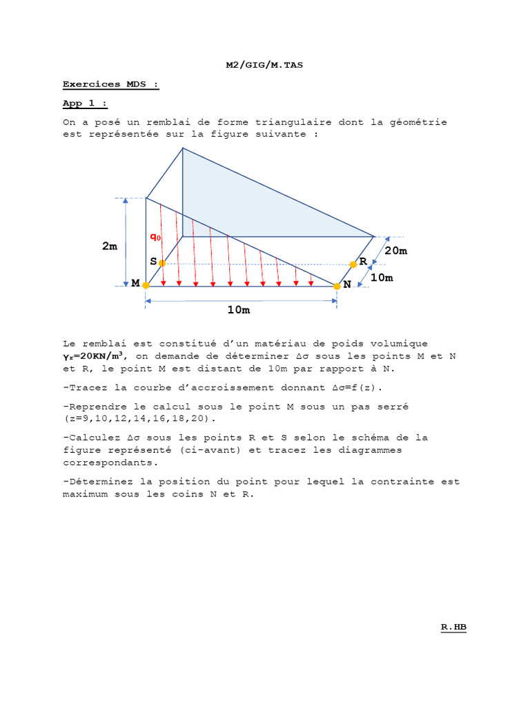 Exercices MDS | PDF | Ingénierie civile