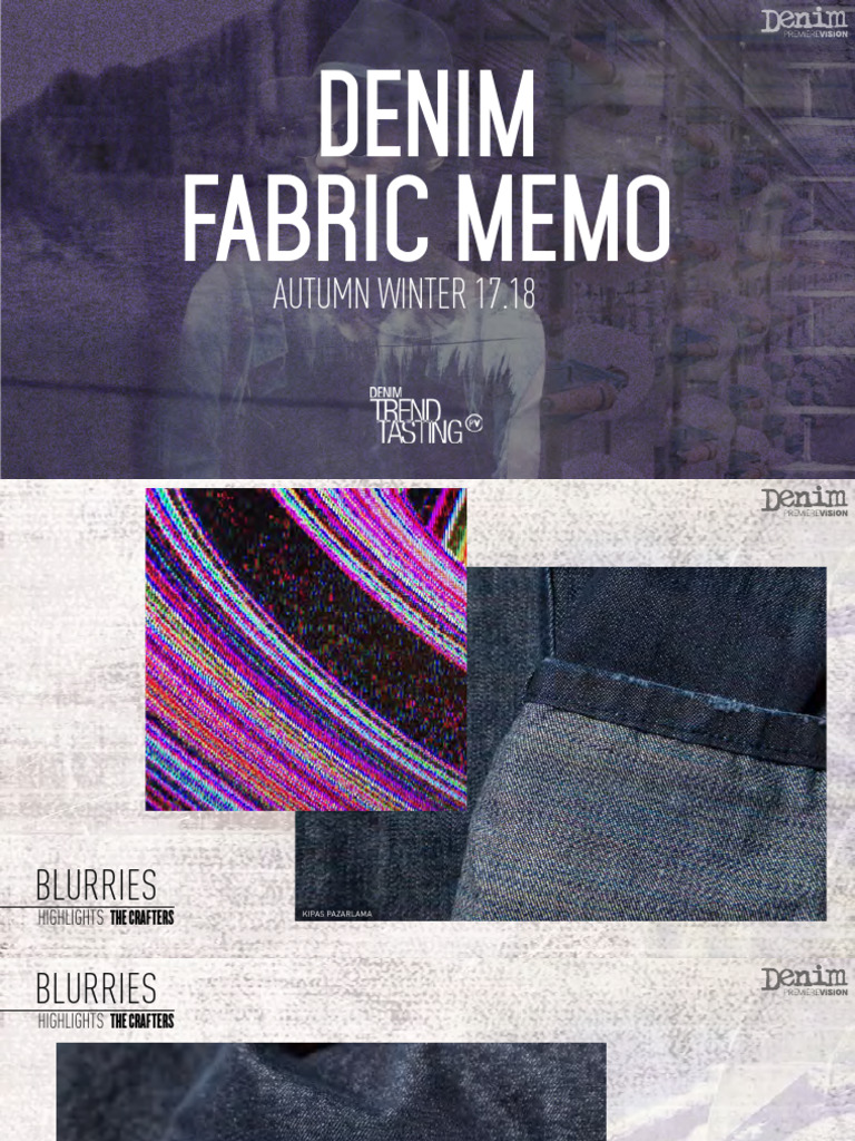 Denim Première Vision - Denim Fabric Memo AW1718 | PDF | Textiles | Weaving