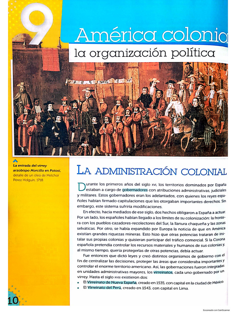 America Colonial-Organizacion Política | PDF
