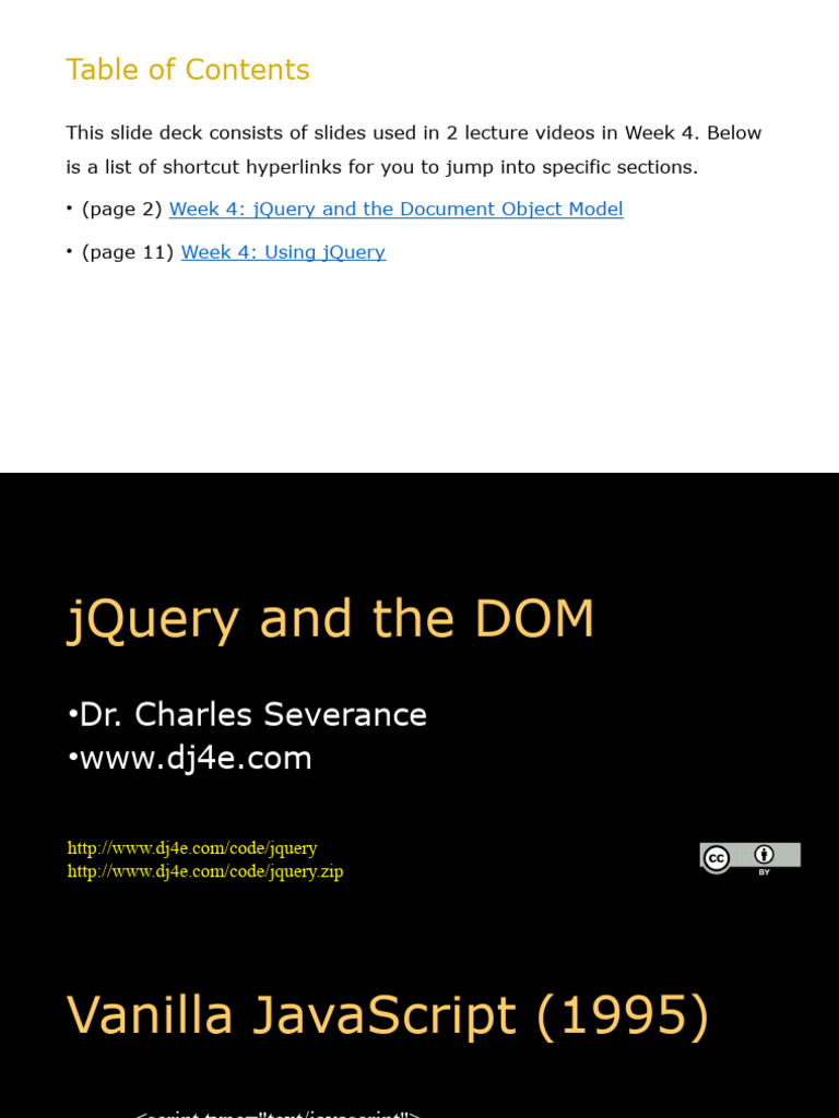 C4 Week3 | PDF | Document Object Model | J Query