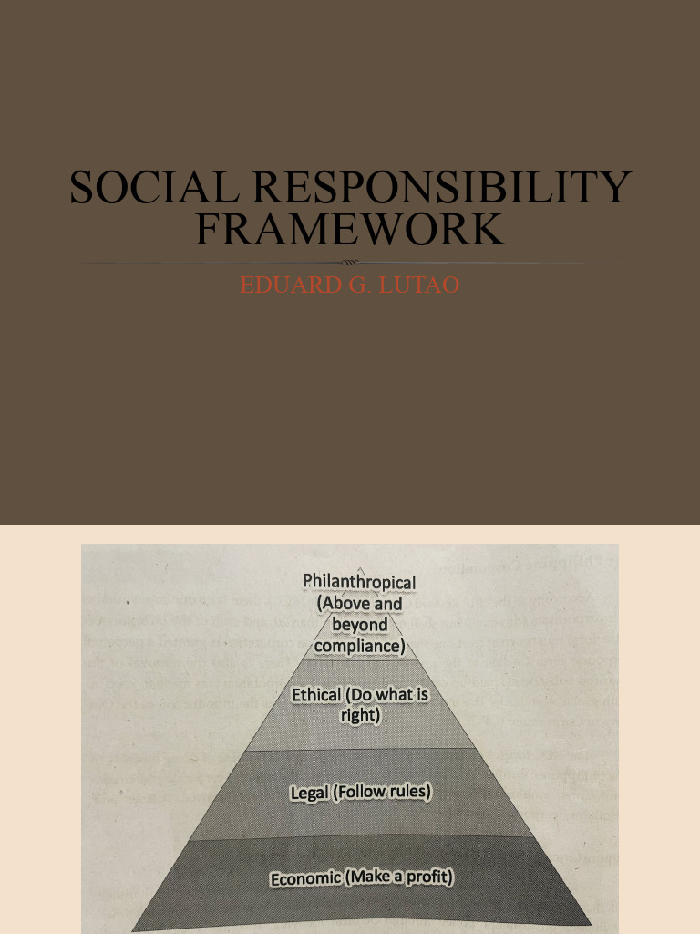 Social Responsibility Framework Overview | PDF | Corporate Governance ...