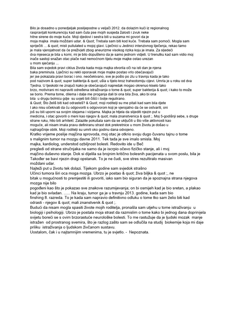 Esej Na Hrvatski | PDF