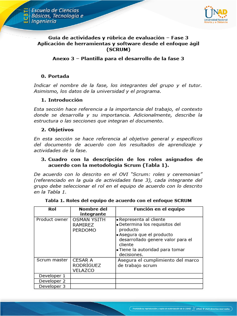 Anexo 3 - Plantilla para El Desarrollo de La Fase 3 | PDF | Scrum (desarrollo de software ...