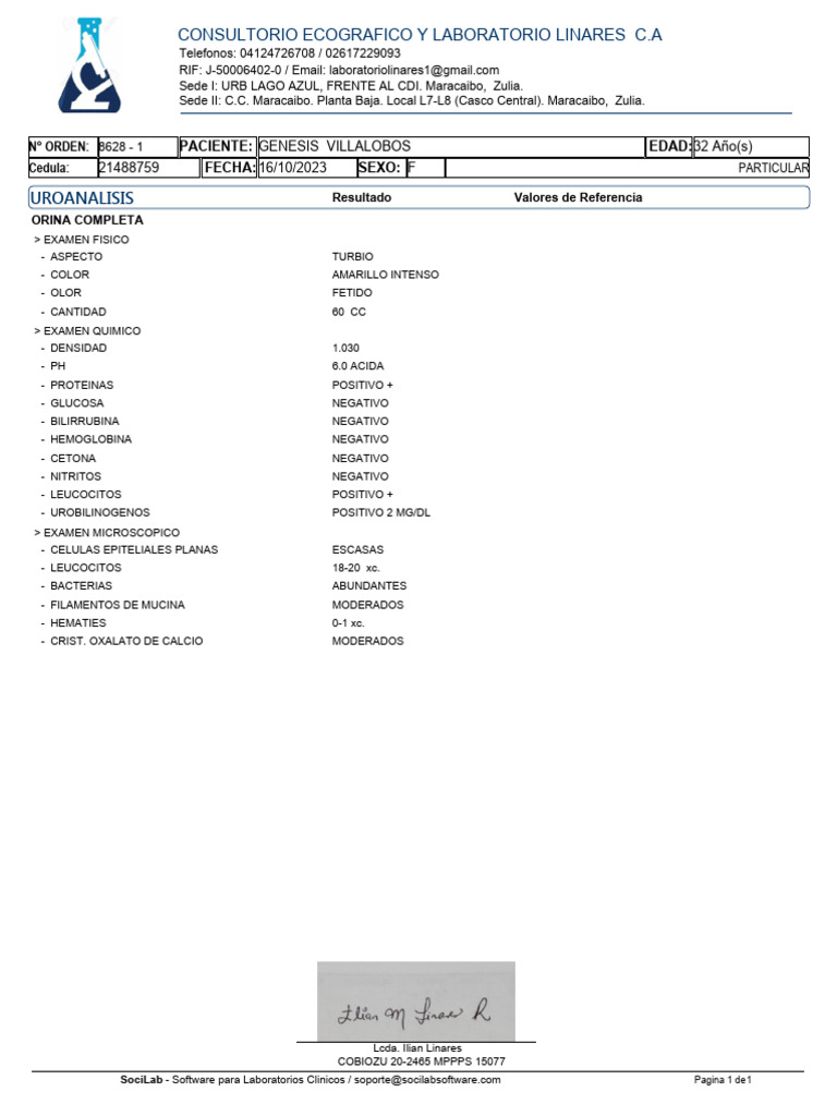 Orden 8628 Control 5140 Resultados Genesis Villalobos | PDF | Biología ...