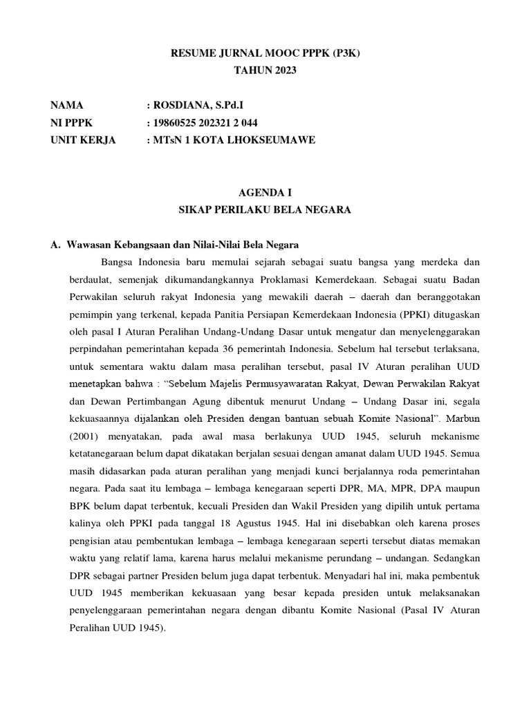 Jurnal Mooc P3K | PDF