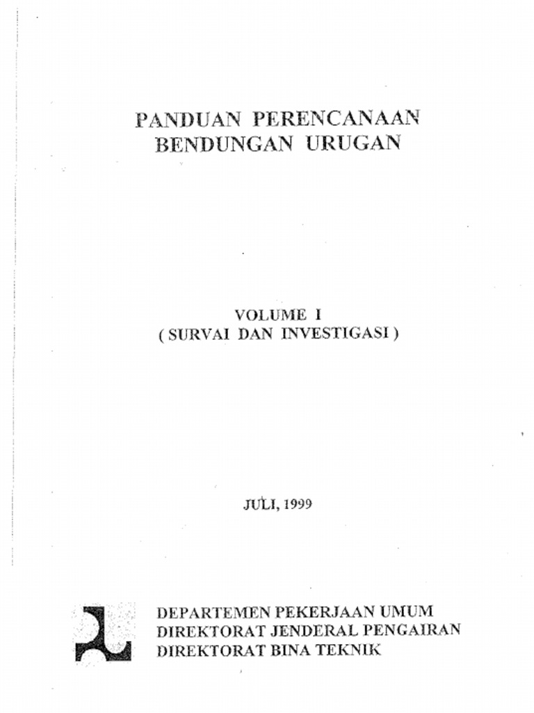 Panduan Perencanaan Bendungan Urugan | PDF