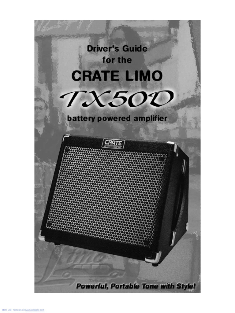 Manual Crate Amplifiers TX50D | PDF | Battery Charger | Microphone