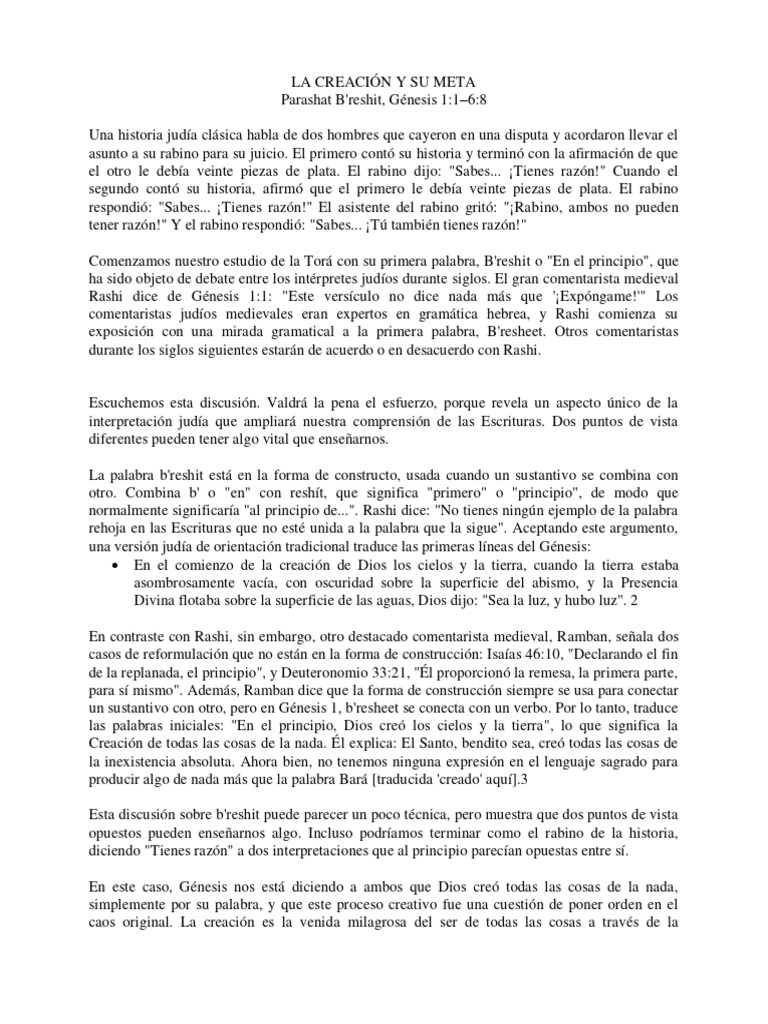 4.la Creacion y Su Meta | PDF