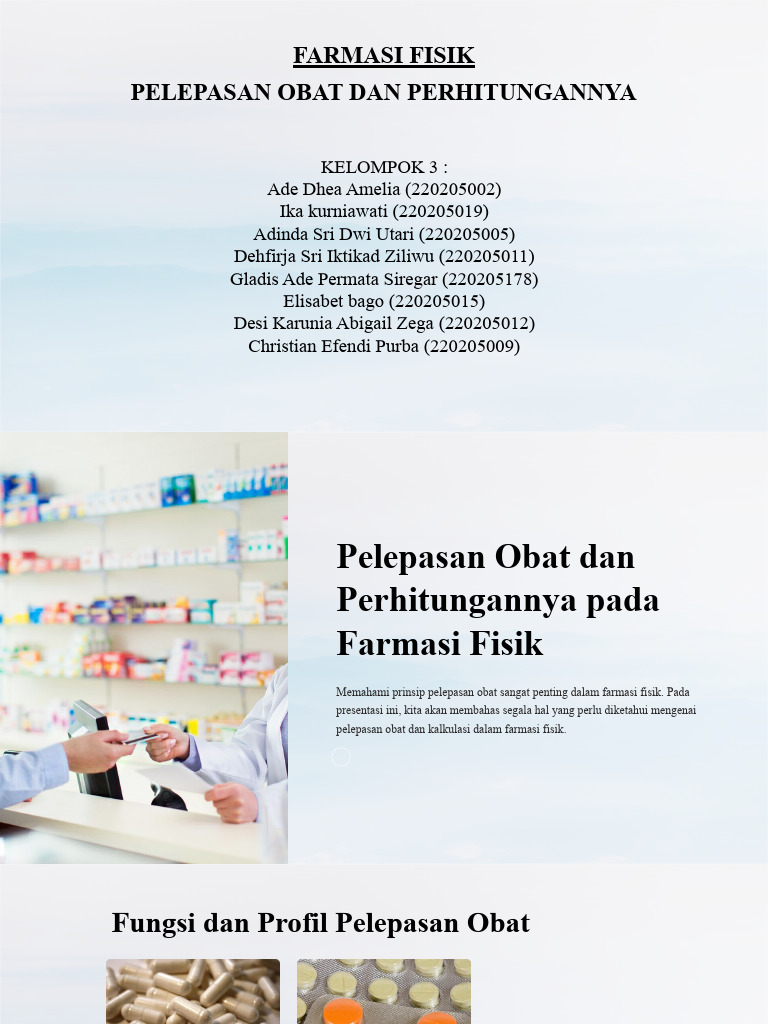 Prinsip Pelepasan Obat dalam Farmasi | PDF