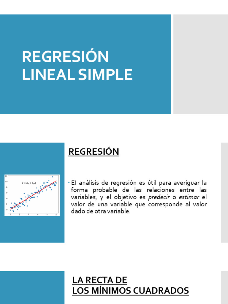 Regresión Lineal Simple....... | PDF | Análisis de regresión | Regresión lineal