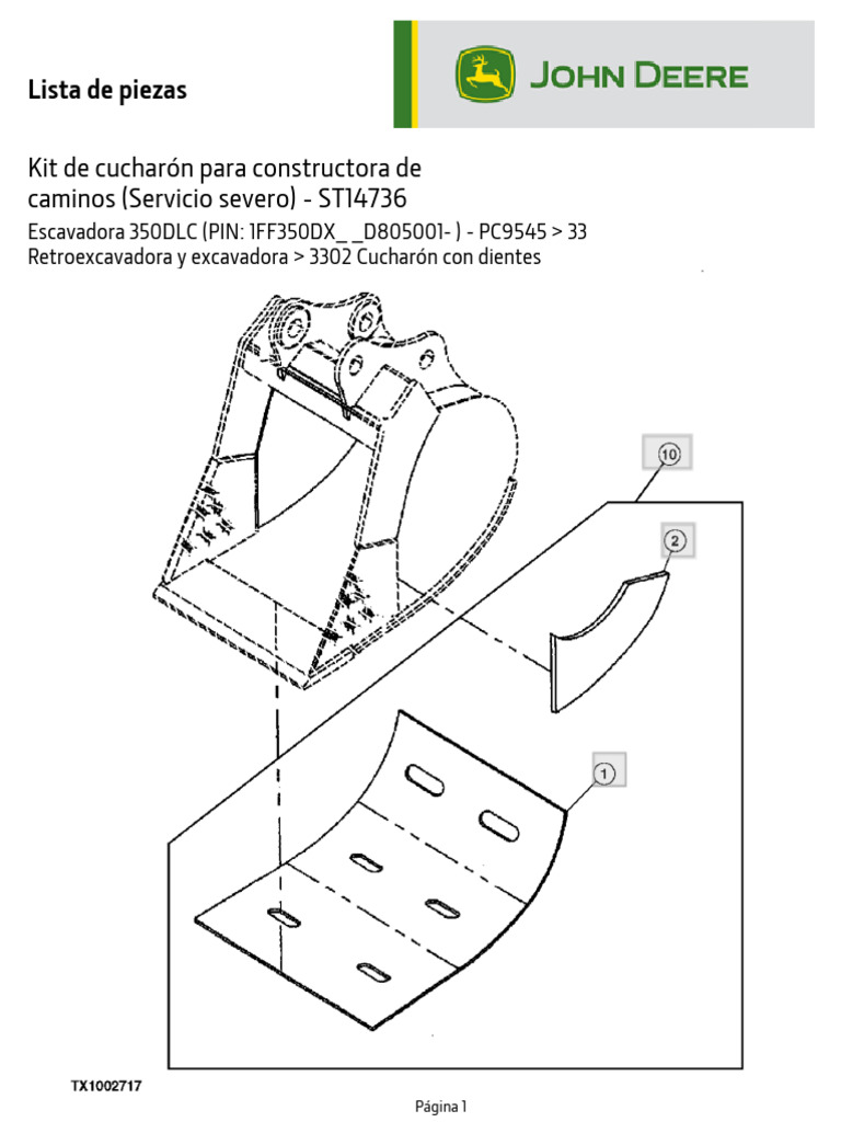 Piezas para cucharones de excavadora | PDF