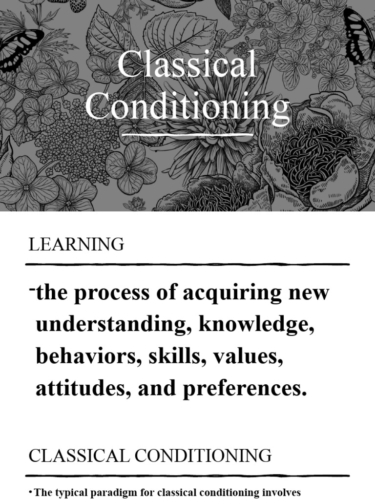 Classical Conditioning | PDF