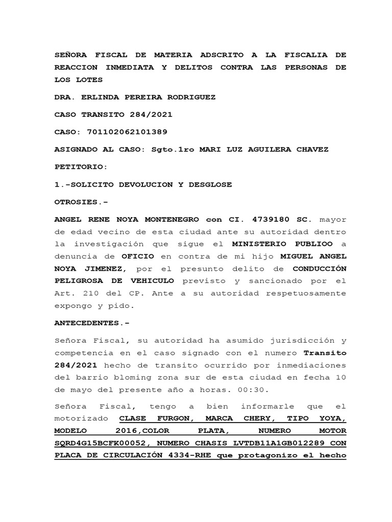 Noya Devolucion Con Poder | PDF | Ley Pública | Ley común