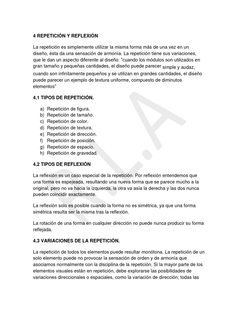 Tipos y Variaciones de Repetición en Diseño | PDF | Artes del Lenguaje ...