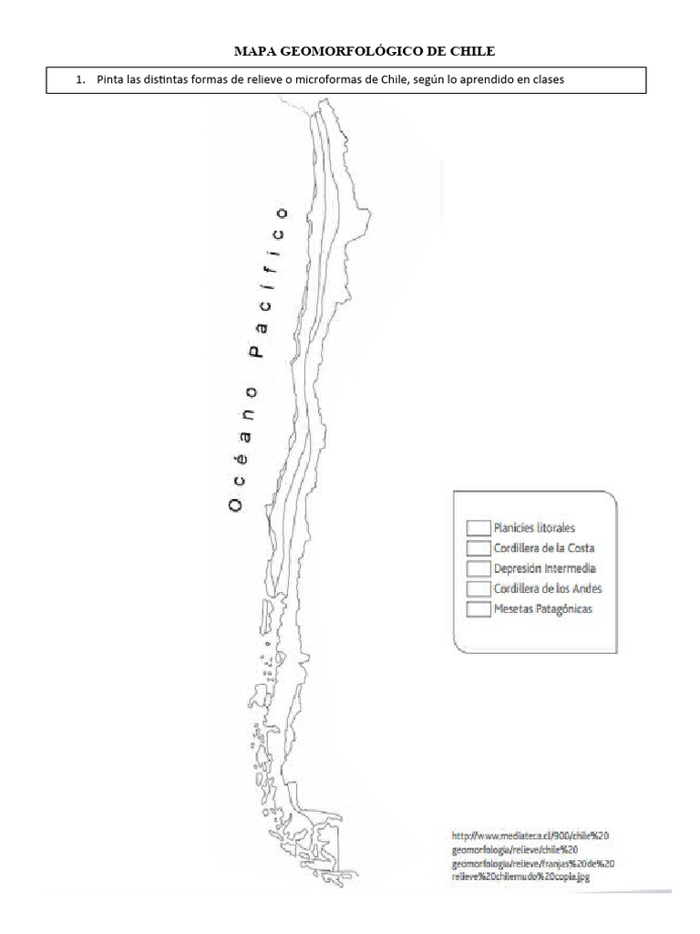 Mapa Del Relieve de Chile | PDF